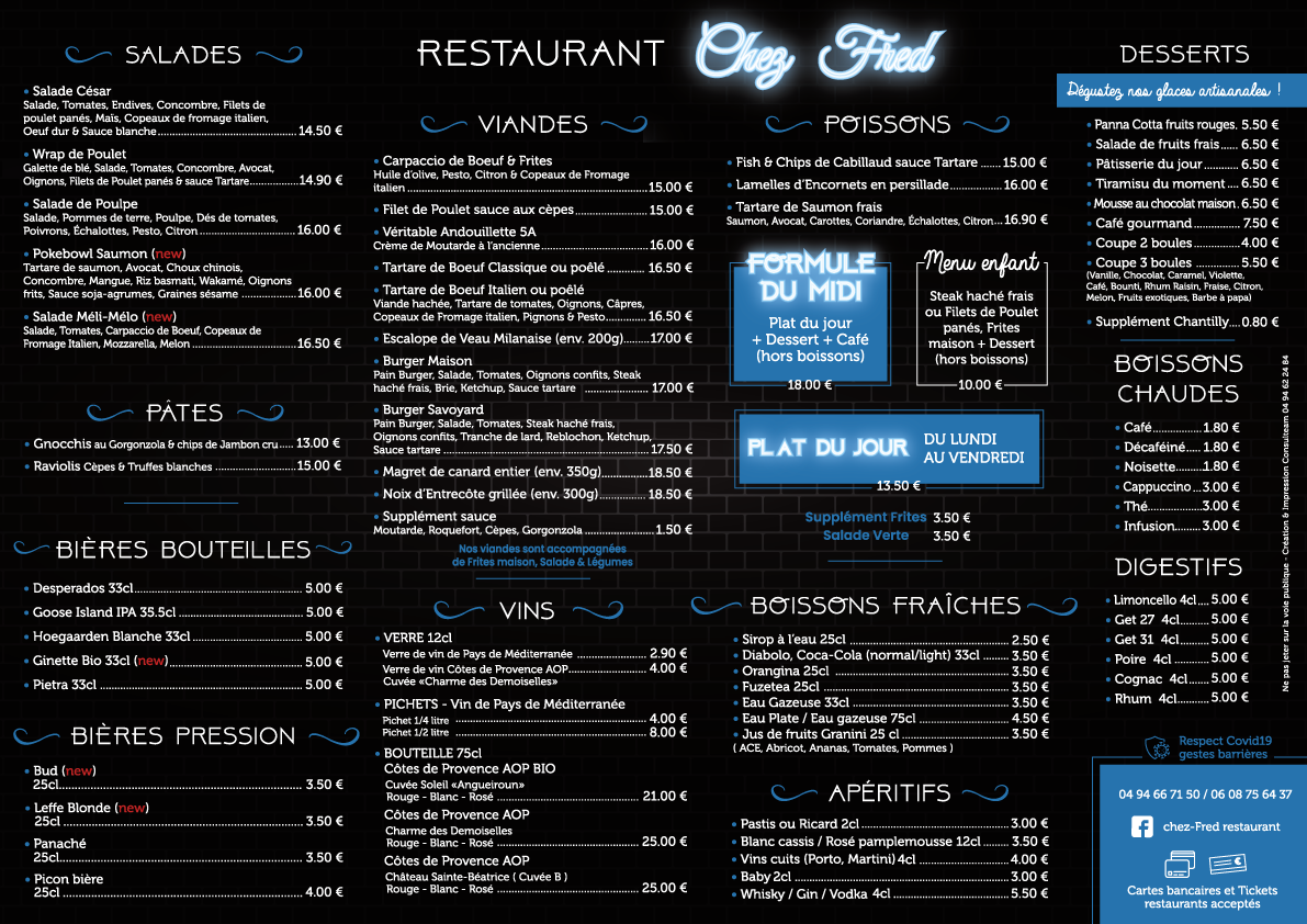 La Carte - Chef Fred Restaurant